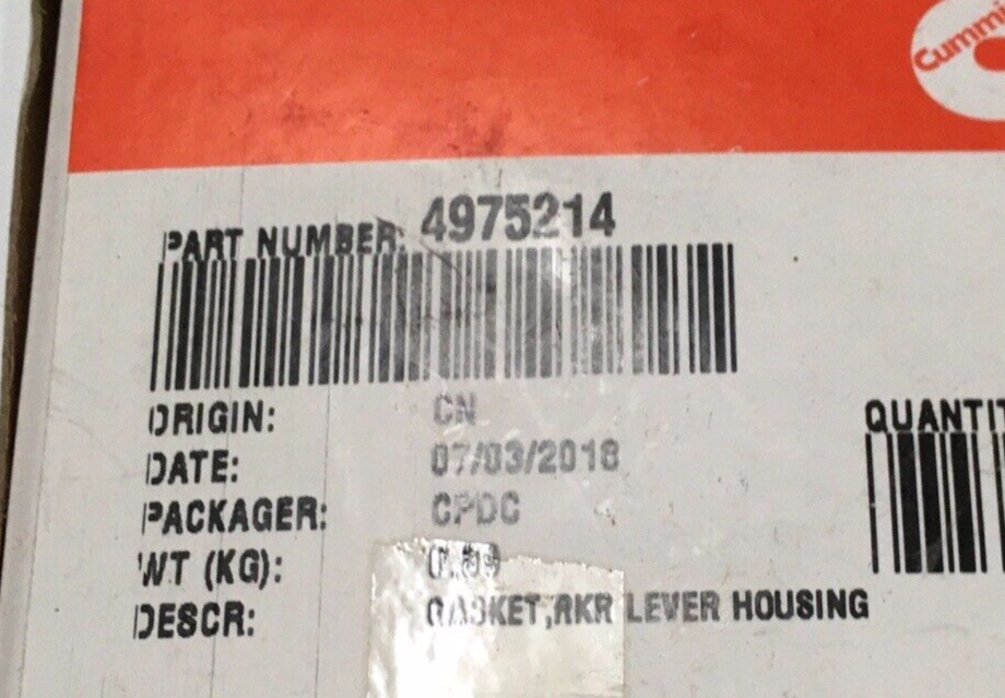 Cummins+Rocker+Lever+Housing+Gasket+4975214 for sale online | eBay