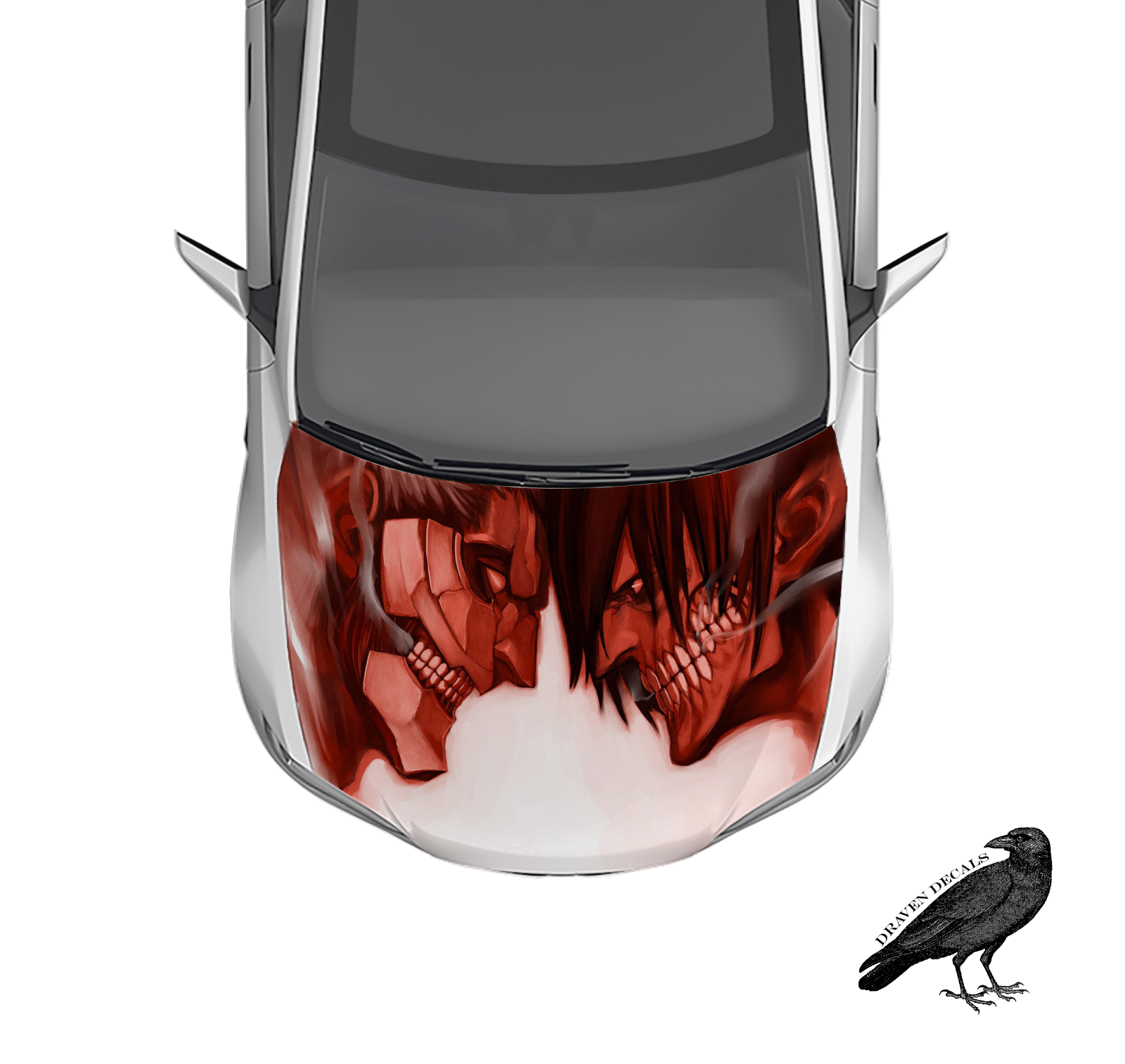 Attack on Titan Armour Eren Anime Hood Wrap Weatherproof Car Decal 50 ...