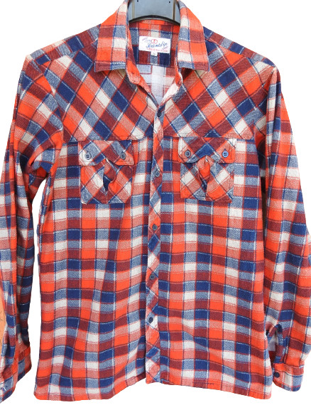 Vintage Chinese Check Flannel Shirt FRIENDSHIP Cotton… - Gem