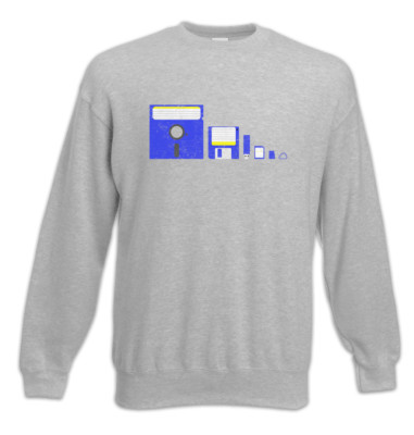 Memory Evolution Sweatshirt Pullover Fun Nerd USB CD Computer Scientist ...