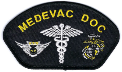 MEDEVAC DOC CORPSMAN PATCH US NAVY USN DOC FMF PIN UP FLEET MARINE ...