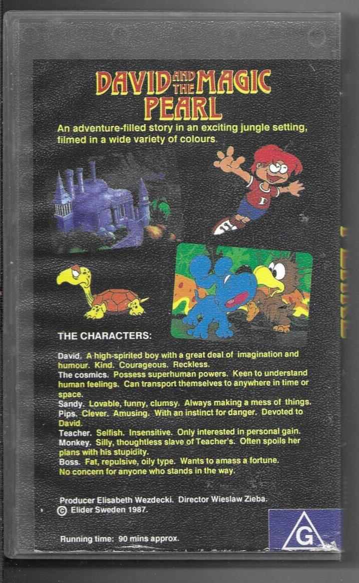 DAVID AND THE MAGIC PEARL (Children's Pal Vhs Video) near new - rare ...