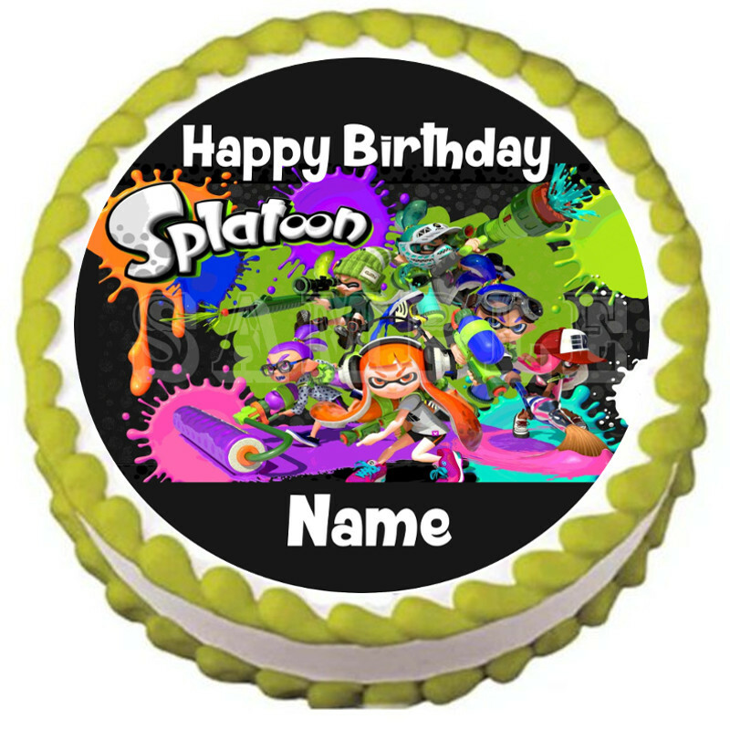 SPLATOON Party Edible Cake topper image | eBay