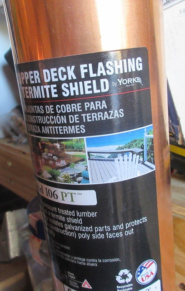 Grip Rite York 106 Pt Copper Deck Flashing Termite Shield 16 W X 20