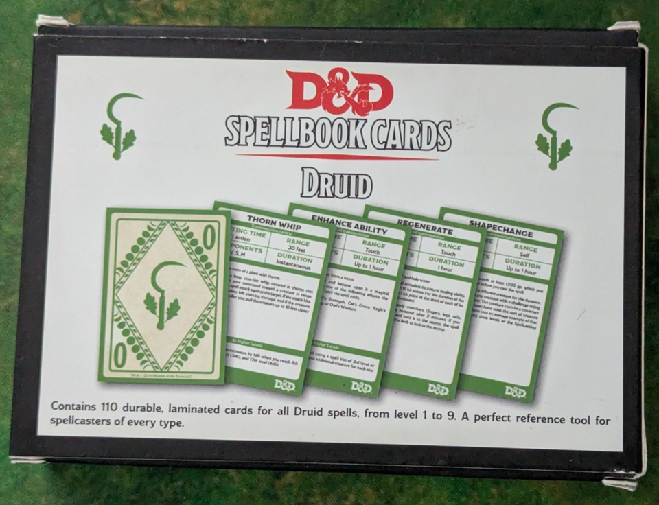 Dungeons & Dragons Spellbook Cards: Druid (D&D Accessory) 2nd Printing ...