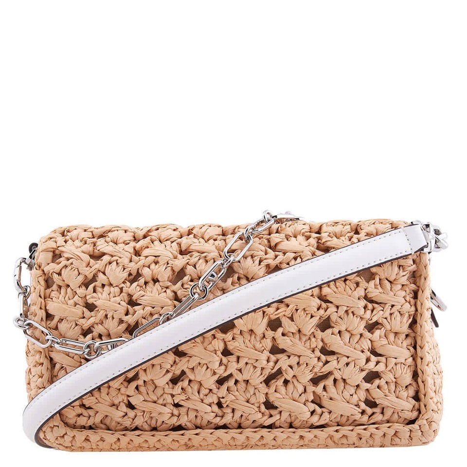 Michael Michael Kors Parker Medium Woven Raffia Shoulder Bag 30S3S7PC2W ...