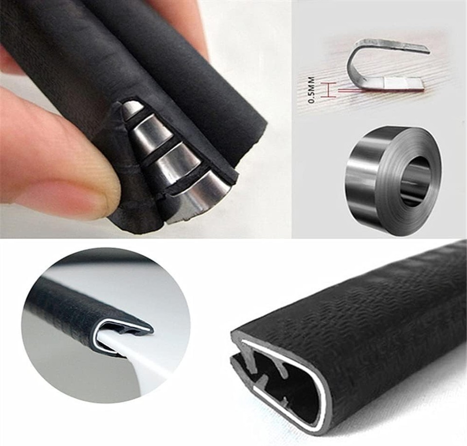 Black PVC Edge Trim, 10 Feet, 1/16 to 1/8 Inch, Flexible, 10 Feet(3 ...