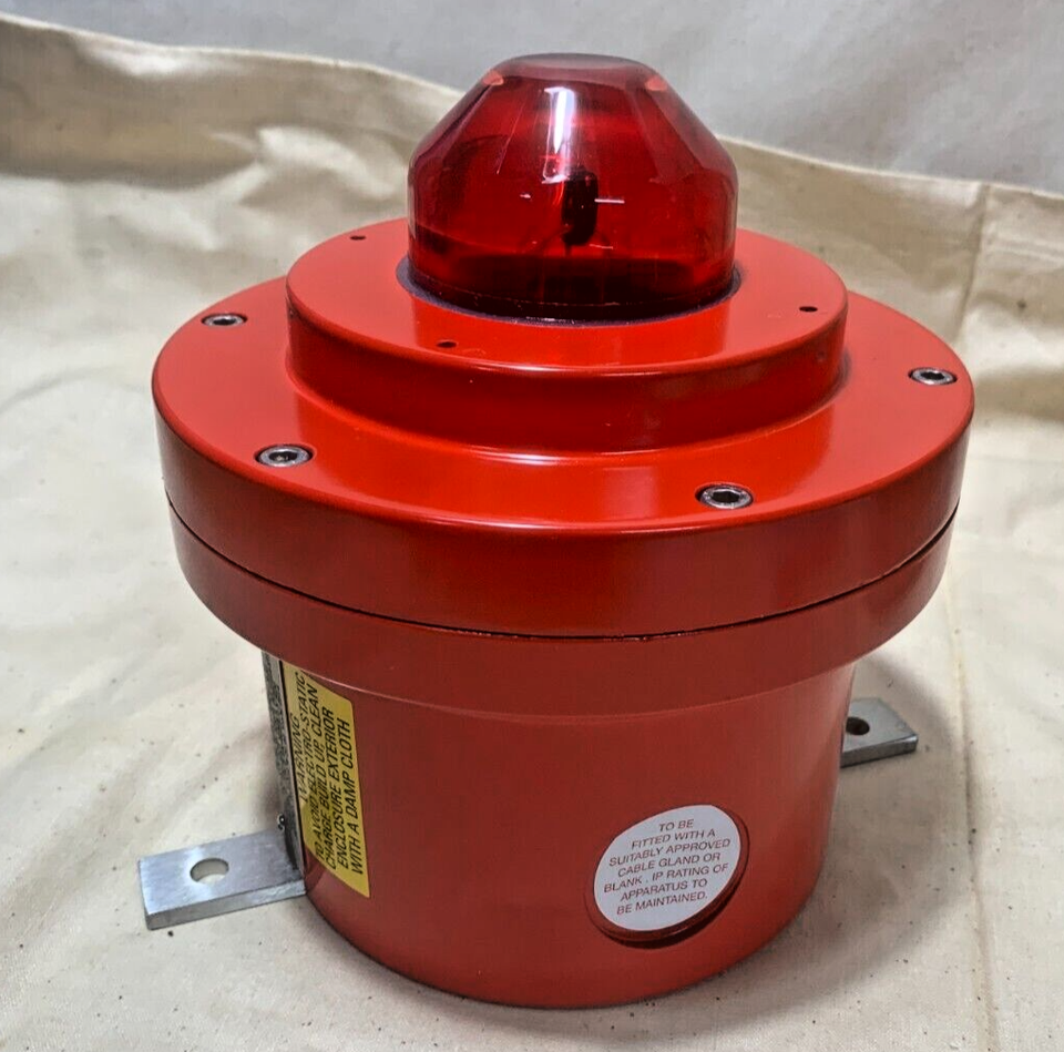 Nuovo Pignone MEDC NG17 5FB Red LED Hazardous Area Strobe Beacon 24VDC ...