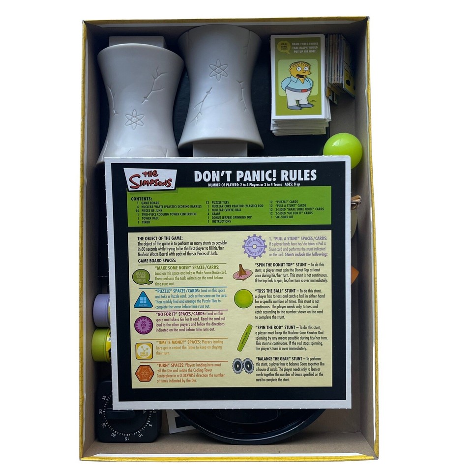 The Simpsons Don't Panic Board Game Complete 20th Century Fox 2005 | eBay