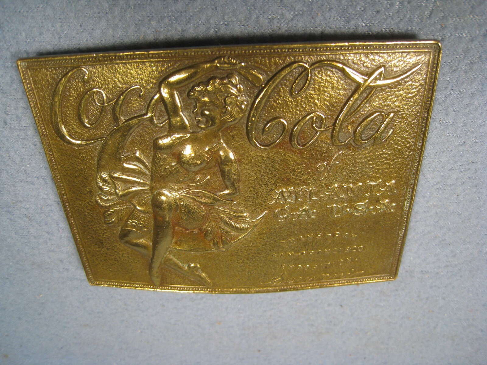 Rare Vintage Risque Coca-Cola Tiffany Studio Belt Buc… - Gem