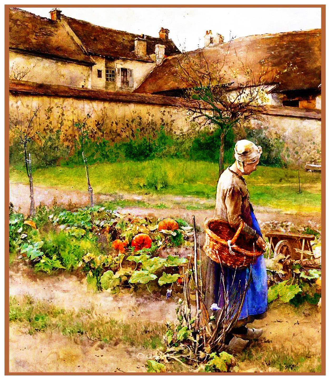 In October Garden inspired Swedish Carl Larsson Counted Cross Stitch ...