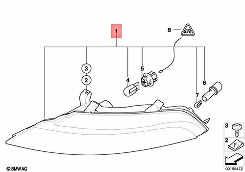 Genuine BMW E63 E64 Cabrio Right Corner Light Light White OEM ...