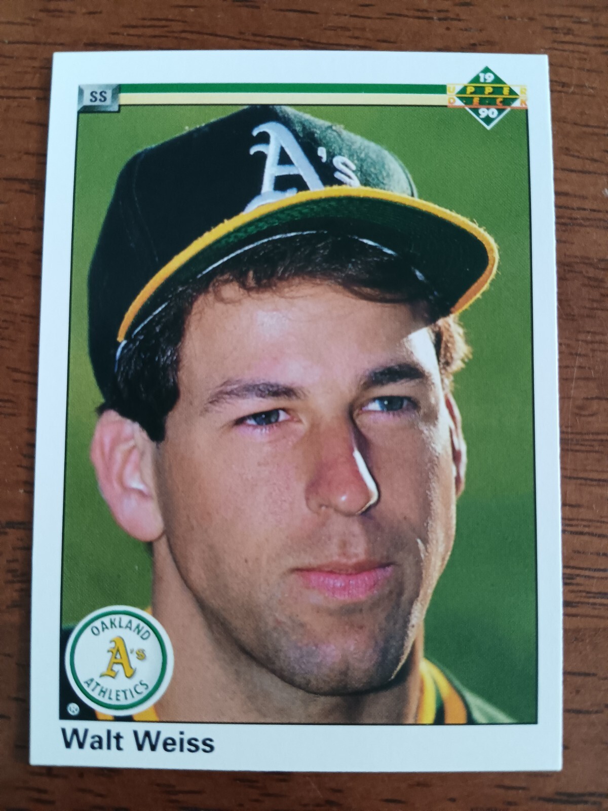 WALT WEISS OAKLAND ATHLETICS 1990 UPPER DECK BASEBALL CARD #542 | eBay