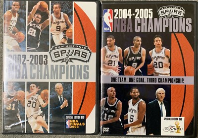-= San Antonio Spurs 2002-2003 + 2004-2005 Nba Championship Dvd lot ...