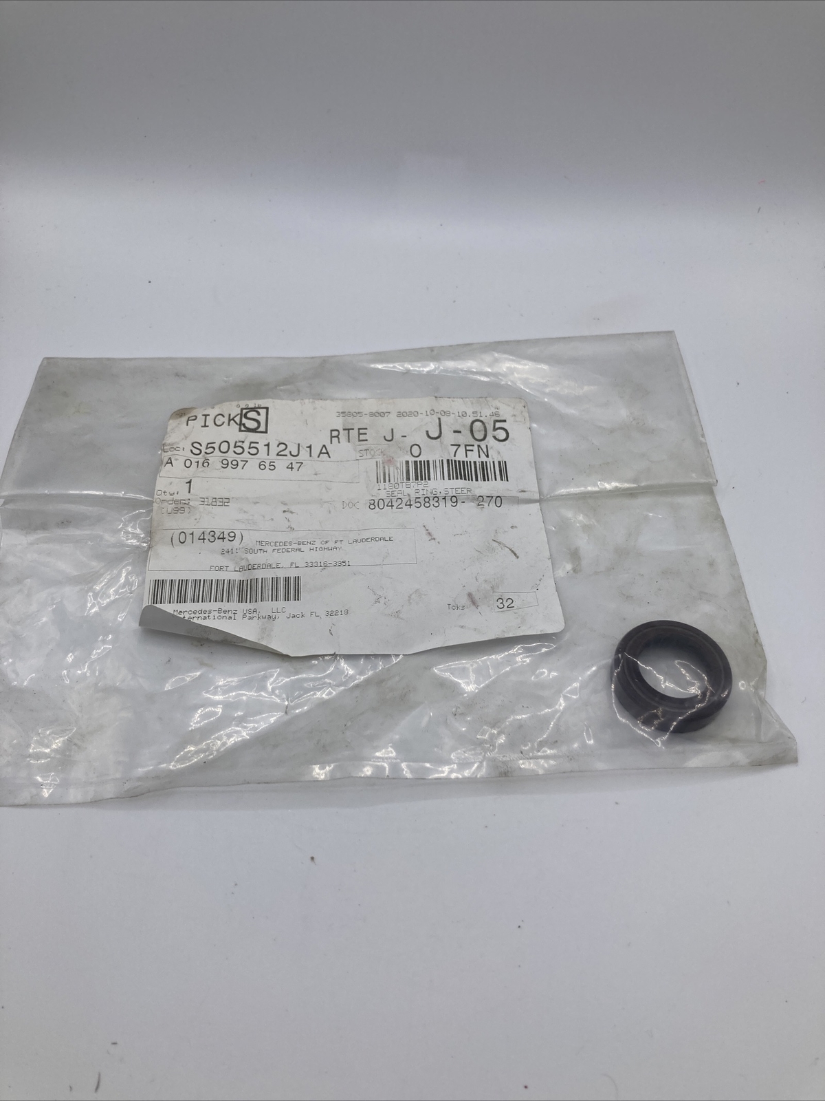 Genuine Mercedes-Benz Seal Ring Steer Ger VLRUB 0169976547 OEM for sale ...