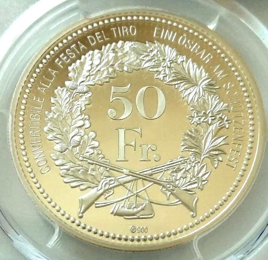 PCGS PR66DC 2016 Switzerland Shooting Festival 50 Franc Proof Silver ...