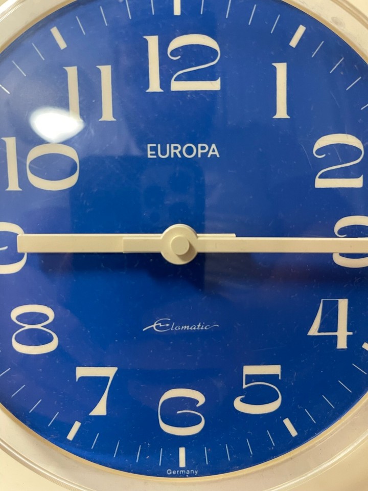 Europa Elomatic Wall Clock Made in Germany Work! | eBay