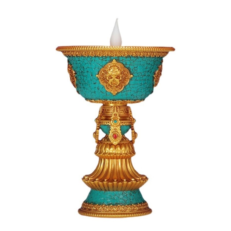 Tibetan LED Butter Lamp Smokeless Fireless Buddhist Electronic Light | eBay