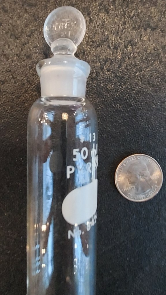 Pyrex Glass 50mL Round Bottom Centrifuge Tube w/ Pennyhead Stopper | eBay