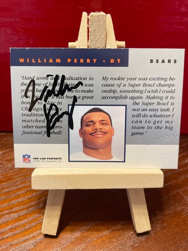 1991 Pro Line Portraits Autographs #198 William "The Refridgerator ...