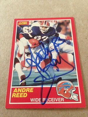 Andre Reed HOF VINTAGE AUTOGRAPHED ON CARD 1989 Score Card w/COA | eBay