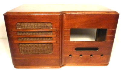 vintage MANTOLA CRT 432 TABLETOP RADIO: WOOD SHELL & GRILL CLOTH 18 X ...
