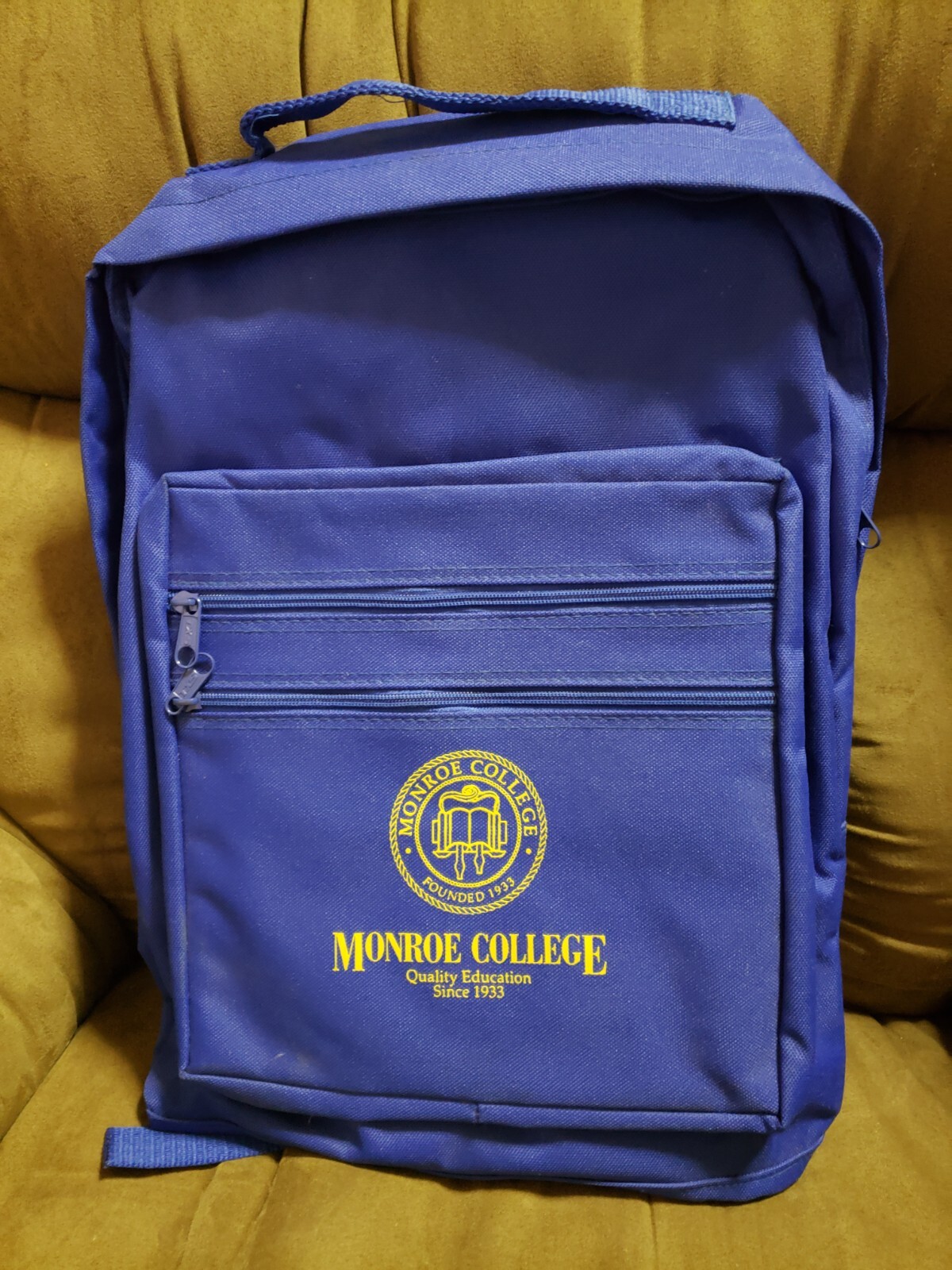 VINTAGE MONROE COLLEGE BACKPACK BOOKBAG TOPPERS HEAVY DUTY | eBay