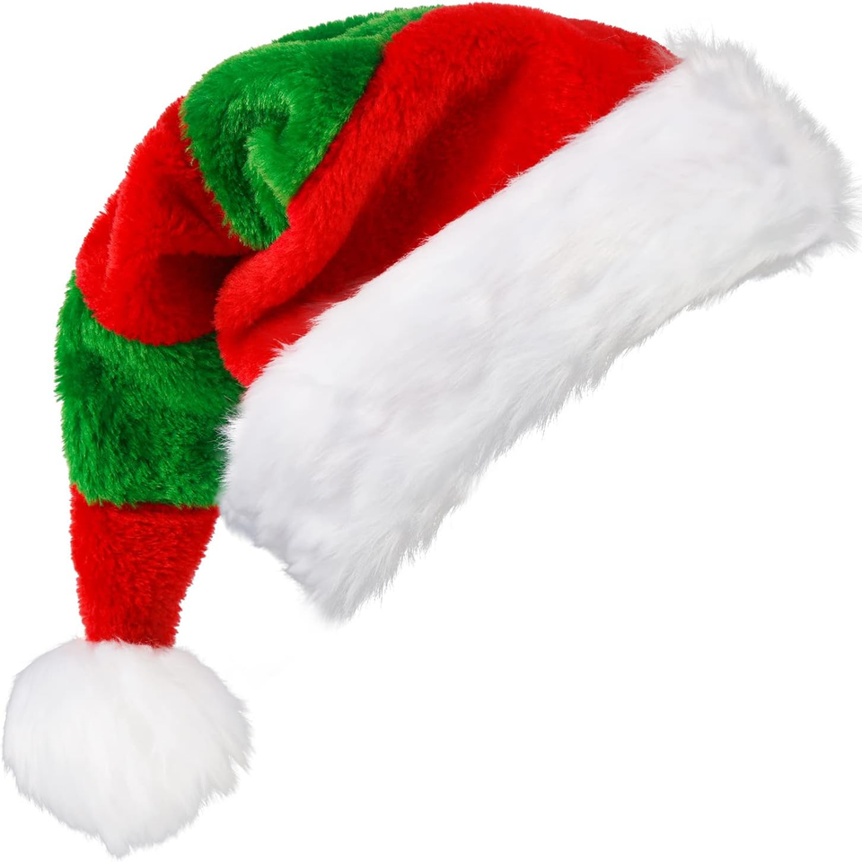 Father Christmas Hat, Black/Red Santa Hats for Children Adults ...