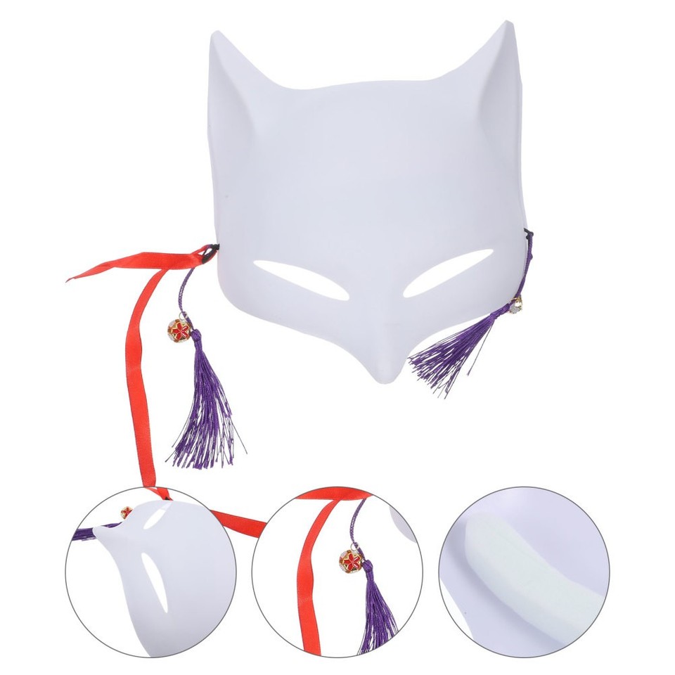 2pcs DIY Masks Blank Fox Masks DIY Blank Masks Cosplay Party DIY Masks ...