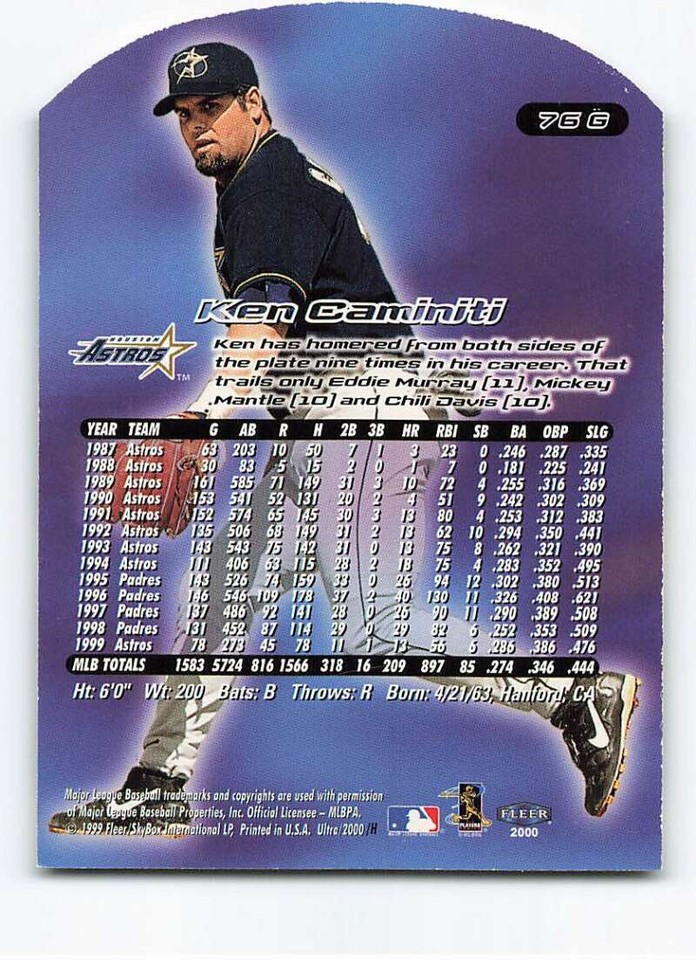 1999 Topps Finest #190 Ken Caminiti NM-MT Astros | eBay