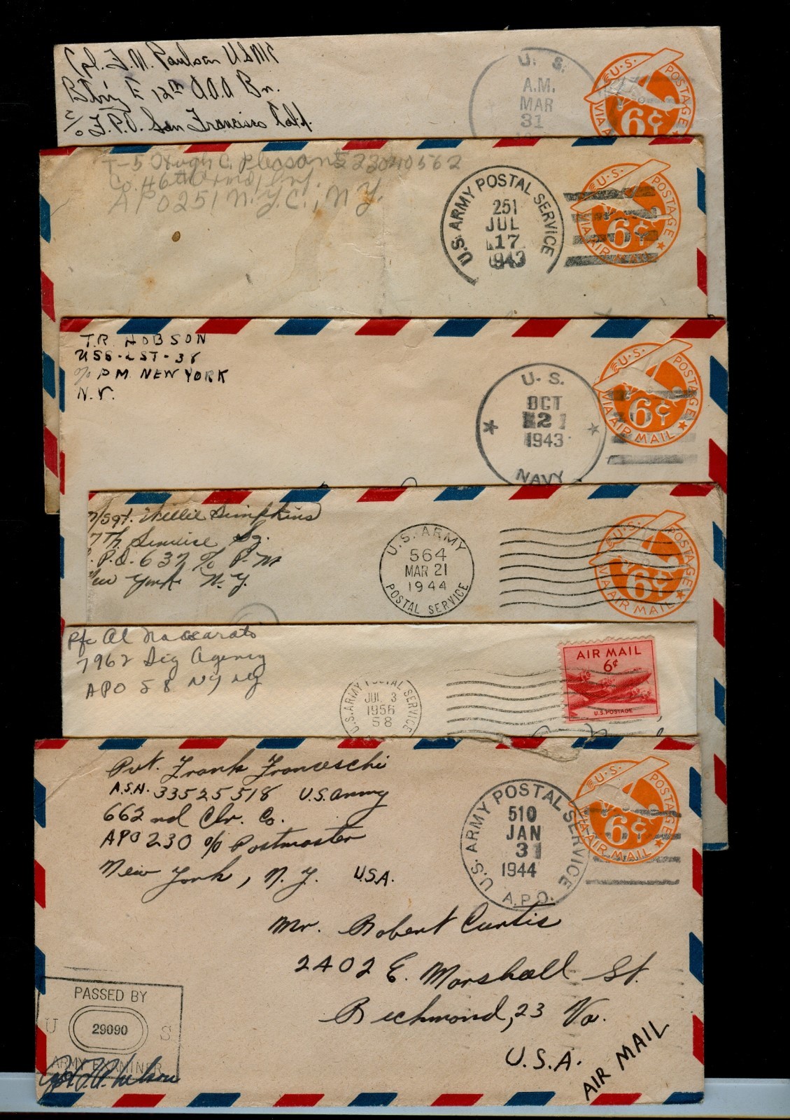 23 WWII Soldier's Envelopes - Army & Navy - Slight Duplication ...