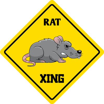 *Aluminum* Rat Crossing Funny Metal Novelty Sign 12"x12" | eBay