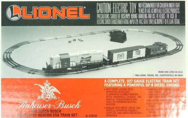 Lionel Trains 6-11810 Anheuser Busch Budweiser Modern Train Set O27 MIB ...