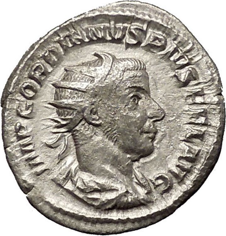 Gordian III 241AD Silver Authentic Ancient Roman Coin Zeus Jupiter Cult ...