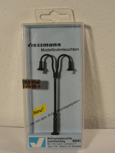 Viessmann 6041 H0 Bahnsteigleuchte 2-flammig H 85mm schwarz NEU OVP | eBay