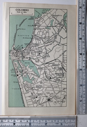 1959 INDIA INDIAN PAKISTAN TOURIST MAP COLOMBO PLAN PETTAH HOTELS ...