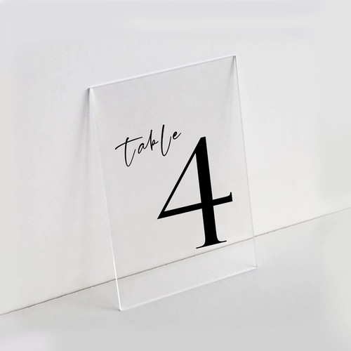 20 Pack Clear Blank Acrylic Sign 5x7 Inch Table Number Signs Wedding ...