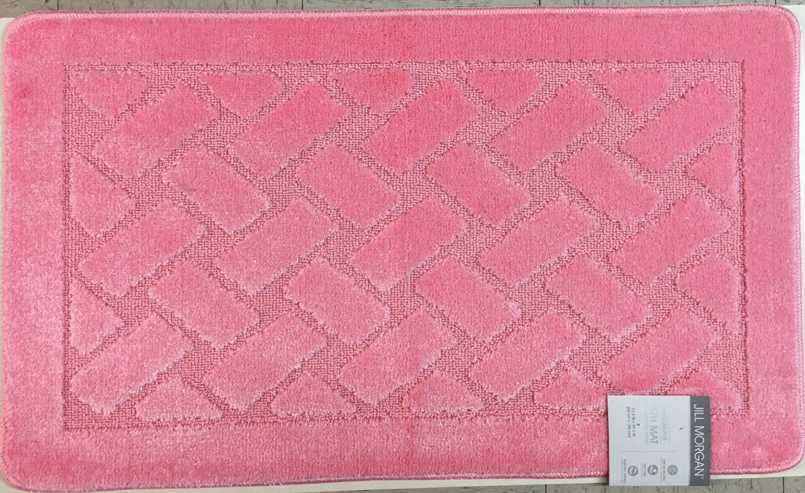 Basketweave Sculptured Bathroom Rug with Non Skid Back | eBay