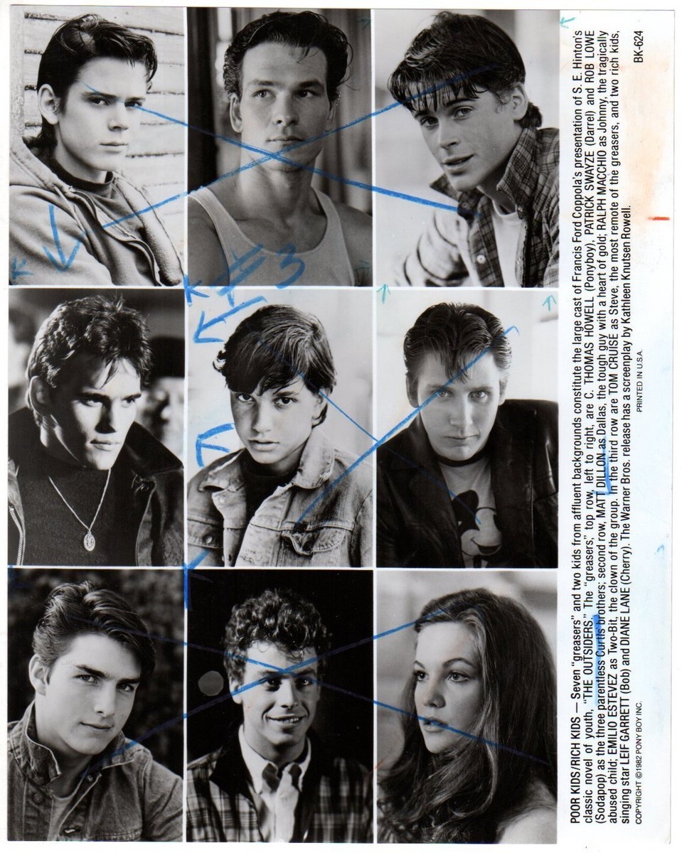The Outsiders 1983 Ponyboy The Outsiders" At 40, In A Book Of Rare And