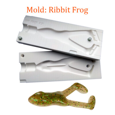 Mold Ribbit Frog Toad Soft Plastic Fishing Lure Bait Making 3.5" | eBay
