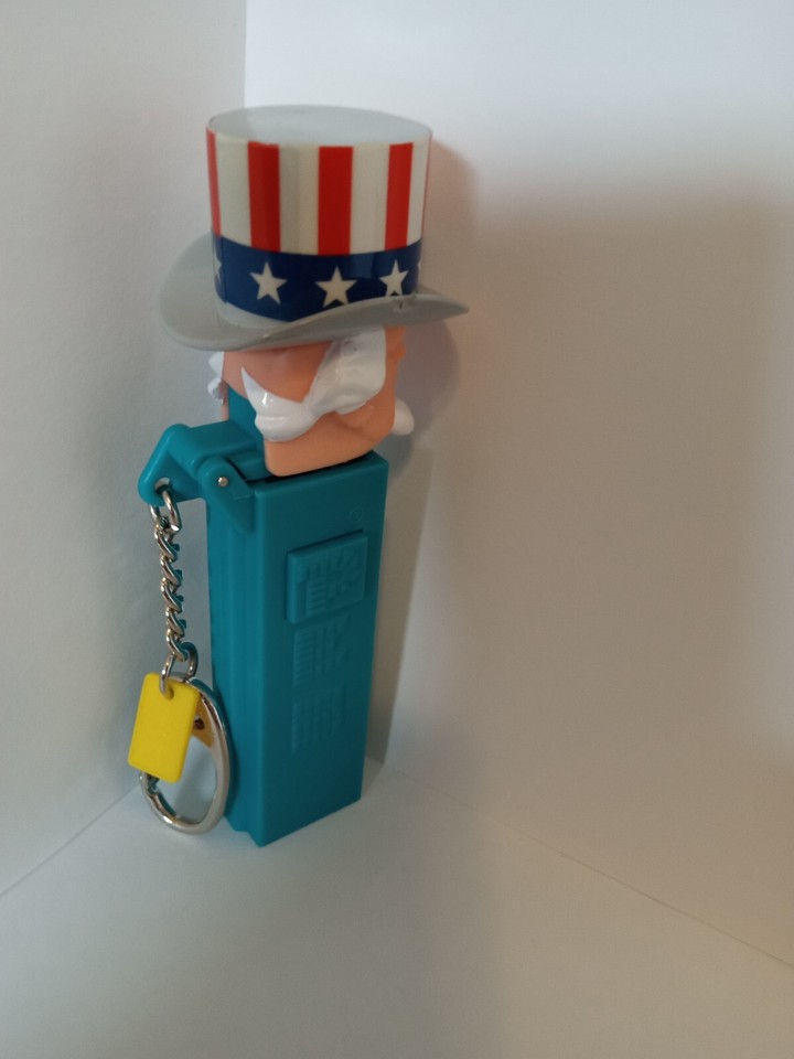 PEZ Uncle Sam Keychain Blue Stem | eBay