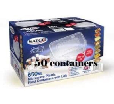 SATCO Food Containers, Meal Prep, Microwave Freezer Safe, Plastic | eBay UK