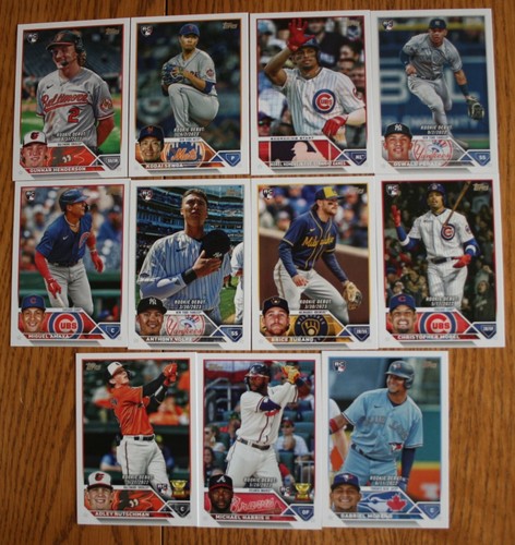 2023 TOPPS UPDATE PARTIAL SET 212 DIFFERENT 80+ RC HENDERSON RUTSCHMAN ...