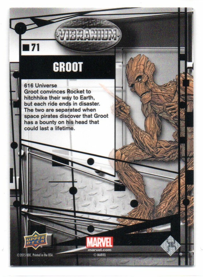 GROOT / Marvel Vibranium (UD 2015) BASE Trading Card #71 | eBay
