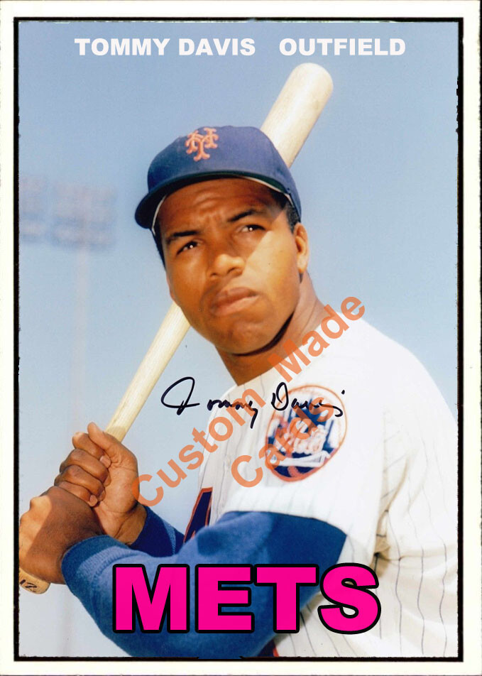 Custom made Topps-style 1967 New York Mets Tommy Davis baseball card 1 ...