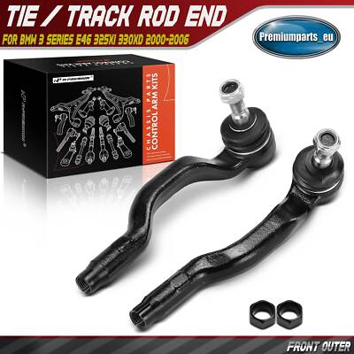 2x Tie / Track Rod End Front Outer for BMW 3 Series E46 2000-2006 ...