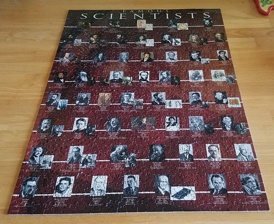 "Famous Scientists" 1000 Piece Jigsaw Puzzle by Eurographics 19x26 ...