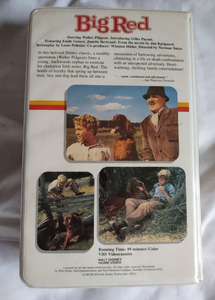 RARE Original 1984 "Big Red' VHS (Early Version)-ORIGINAL INSERT ...