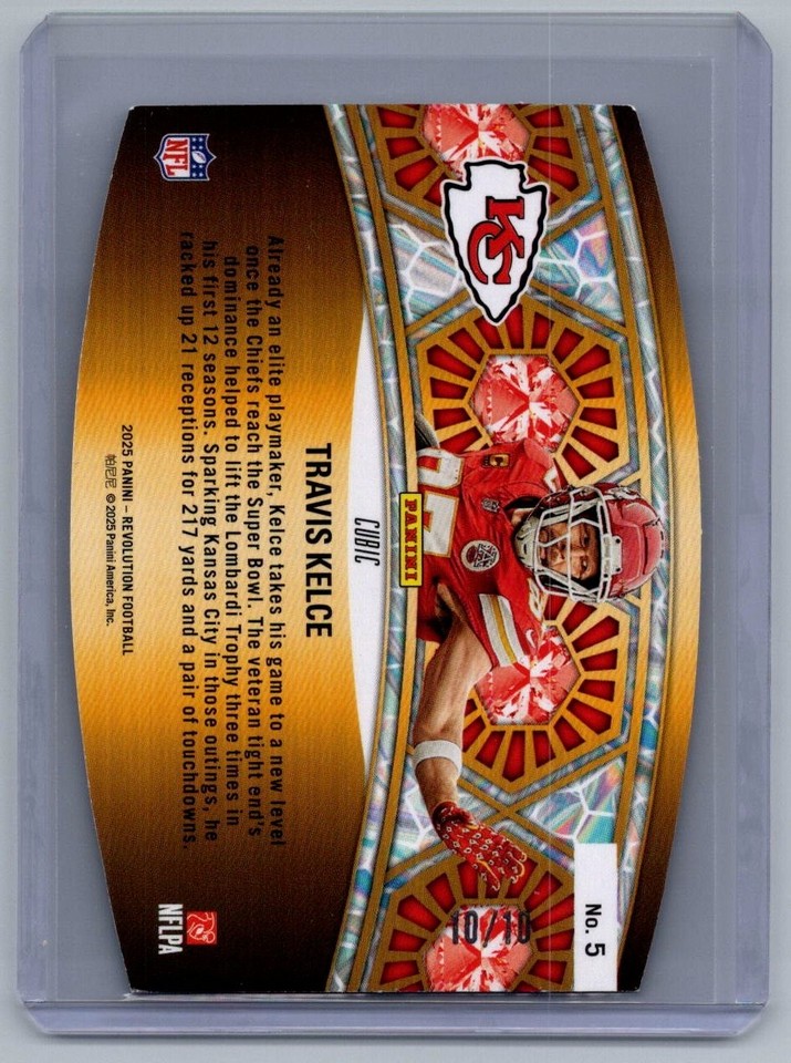 2025 Panini Revolution Travis Kelce Ring Bearers Cubic Die Cut /10 ...
