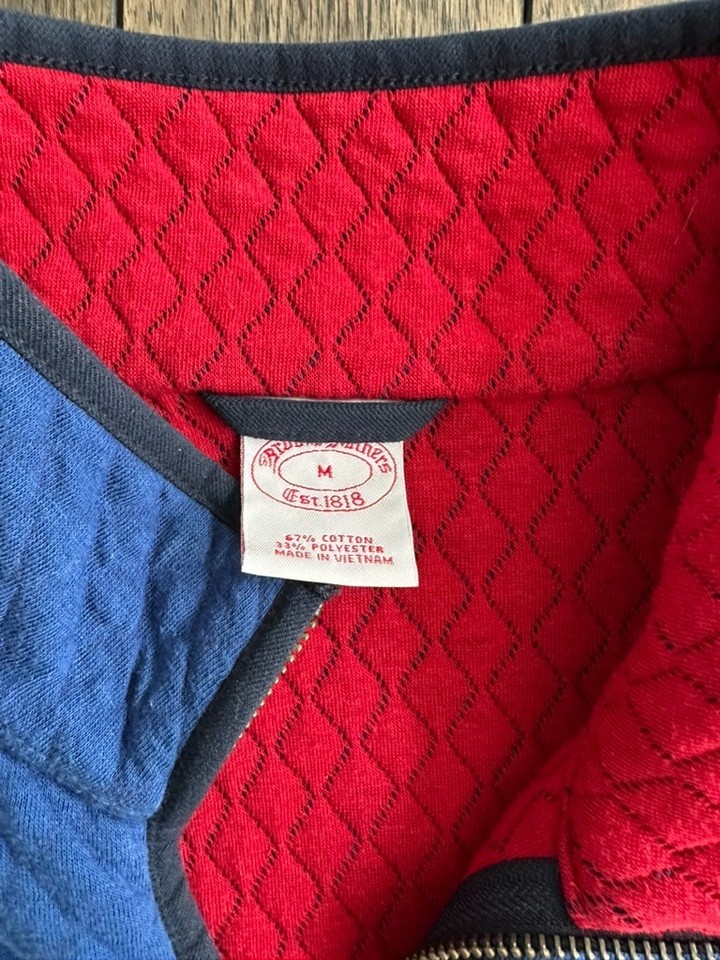 Brooks Brothers Diamond-Quilted Quarter-Zip Pullover (Medium) - New ...